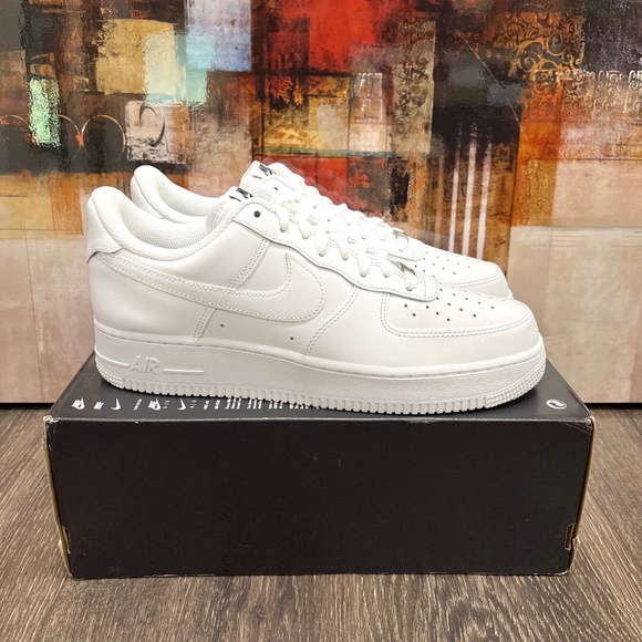 Nike | Shoes | 223 Nike Air Force Low 07 Lv8 Flyease Triple White Black ...
